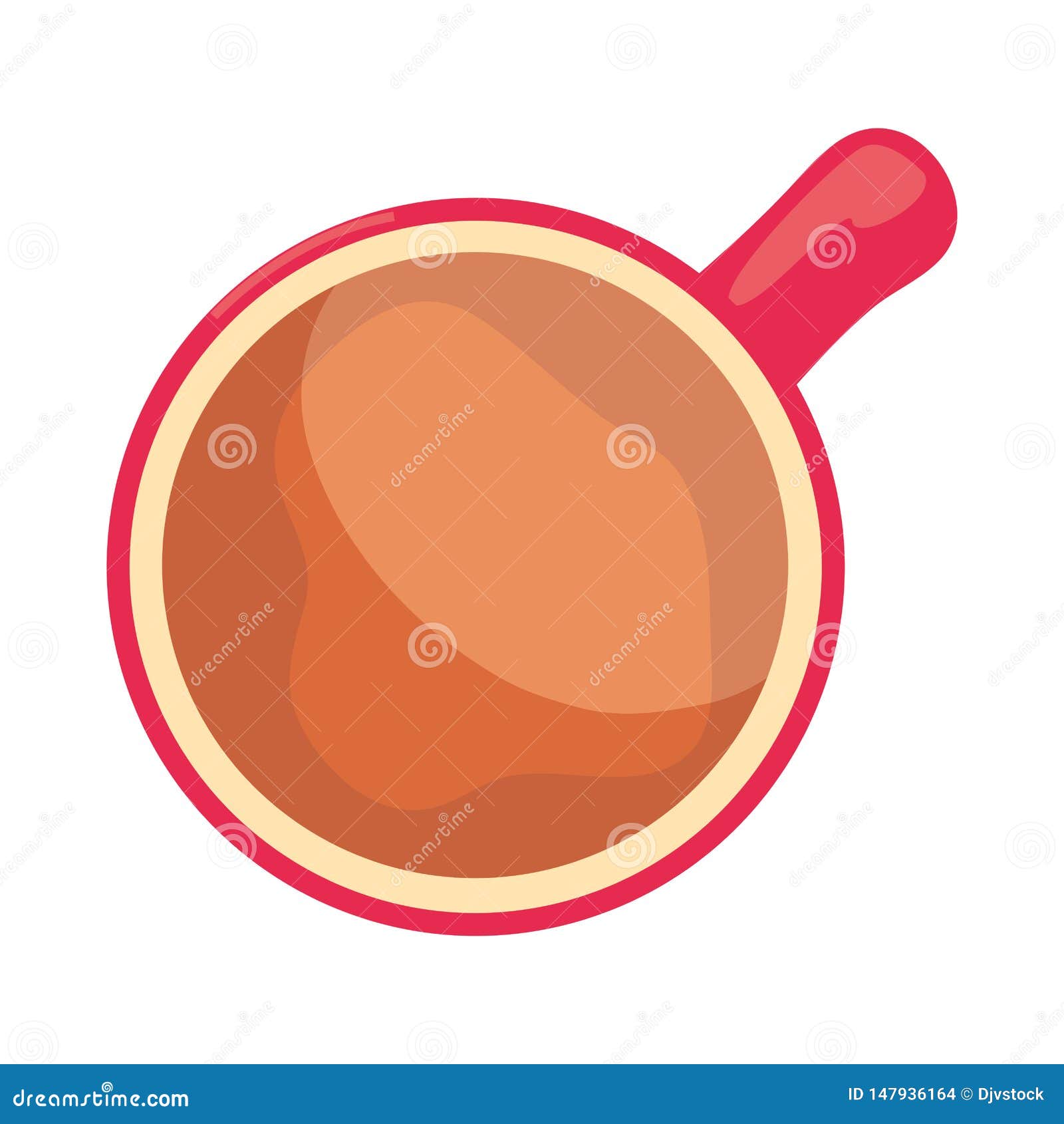 Top view coffee cup icon stock illustration. Illustration of beverage ...