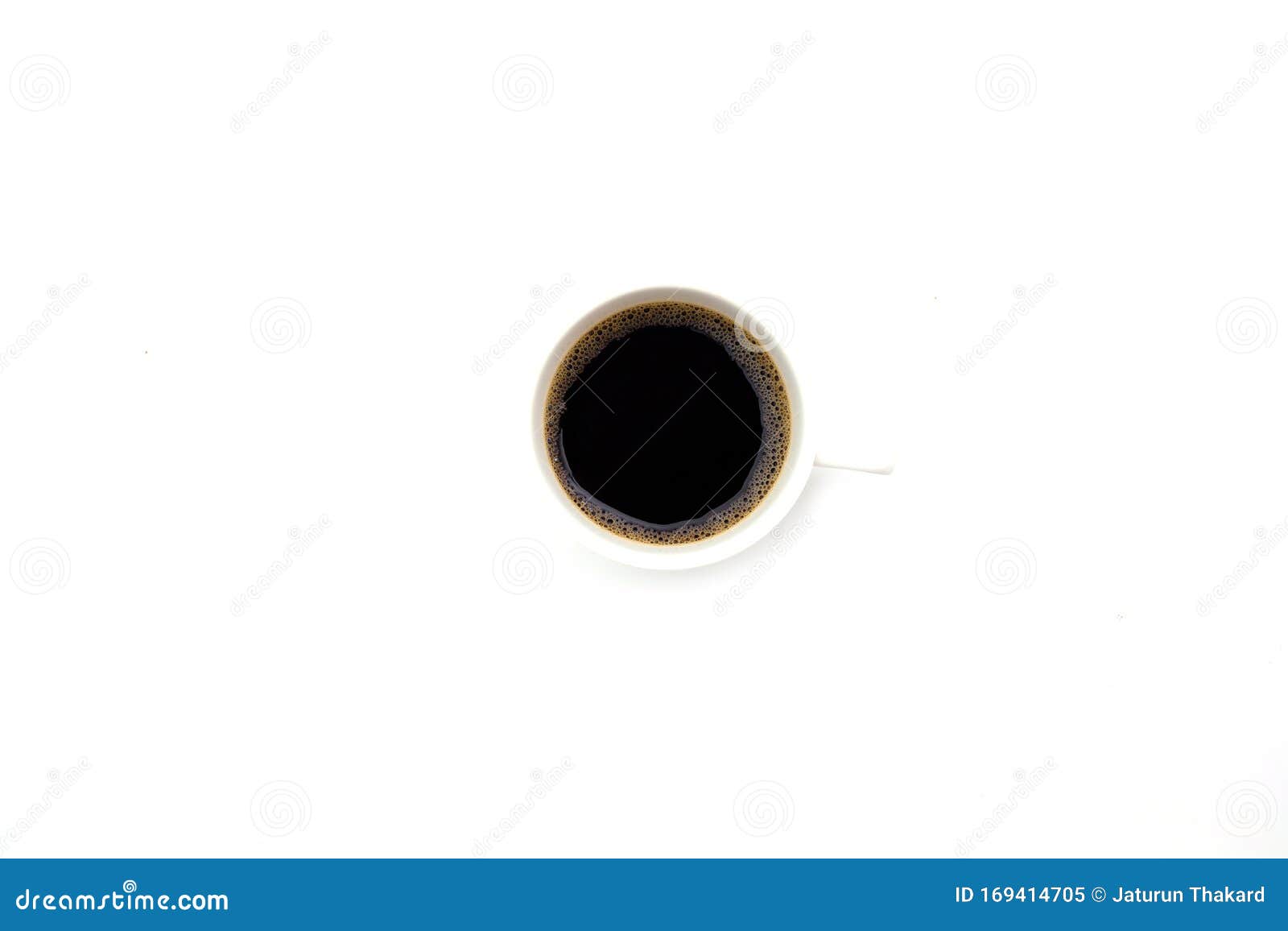 Top View Coffee Cup on Isolated Stock Image - Image of ceramic ...