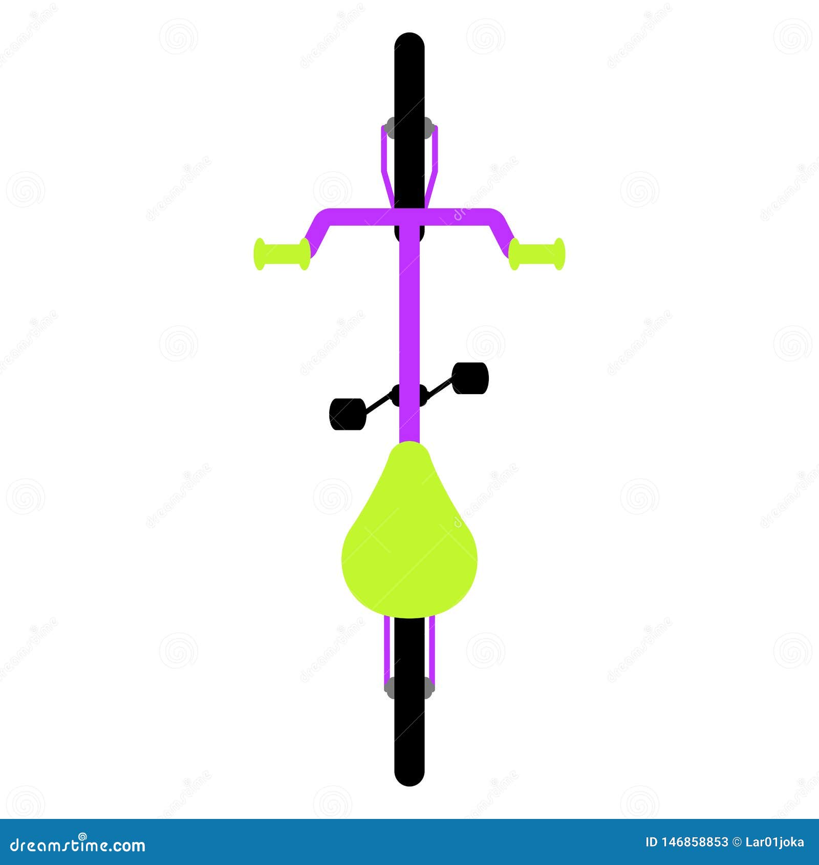 Top View of a Colored Bicycle Stock Vector - Illustration of white ...