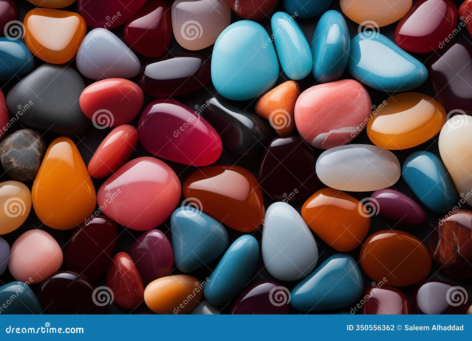 Top View of Colored Pebbles Beach Background. Generative Ai Stock ...