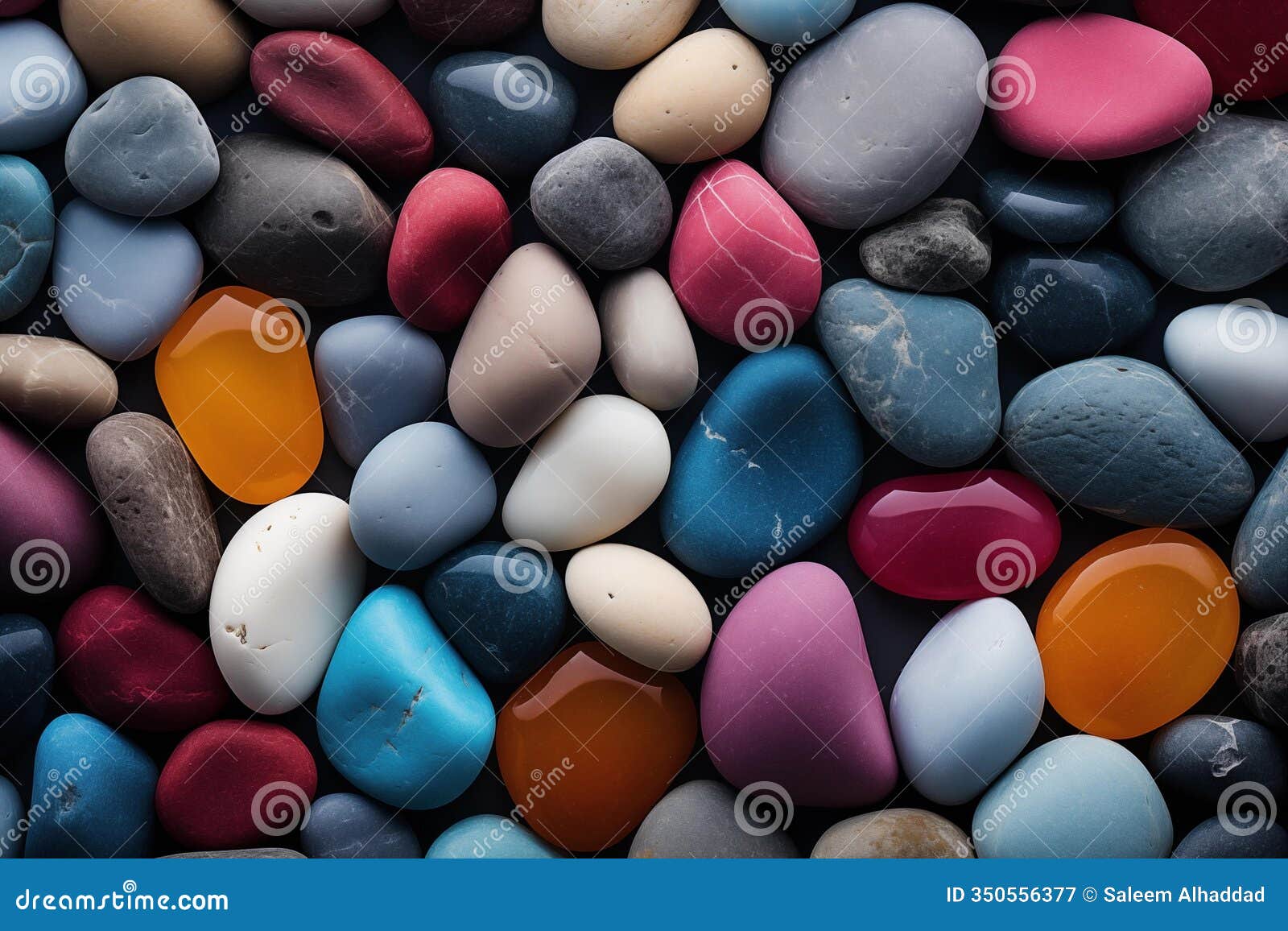 Top View of Colored Pebbles Beach Background. Generative Ai Stock ...