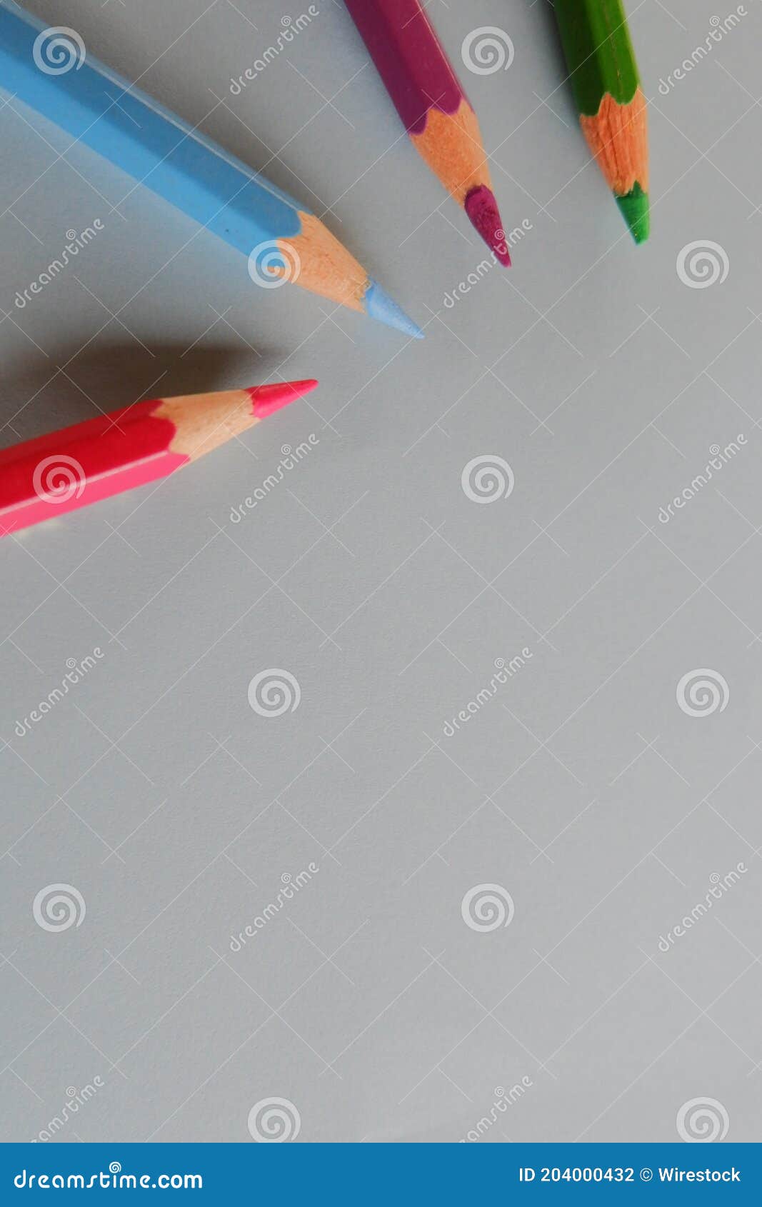 Top View of Colored Pencils Isolated on a White Surface Stock Photo ...