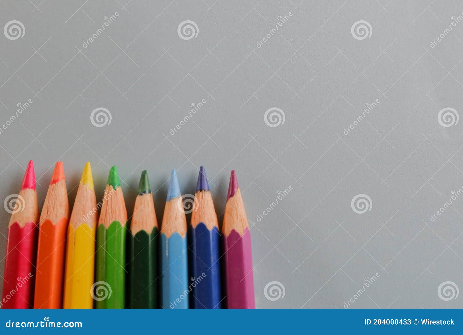 Top View of Colored Pencils Isolated on a White Surface Stock Image ...