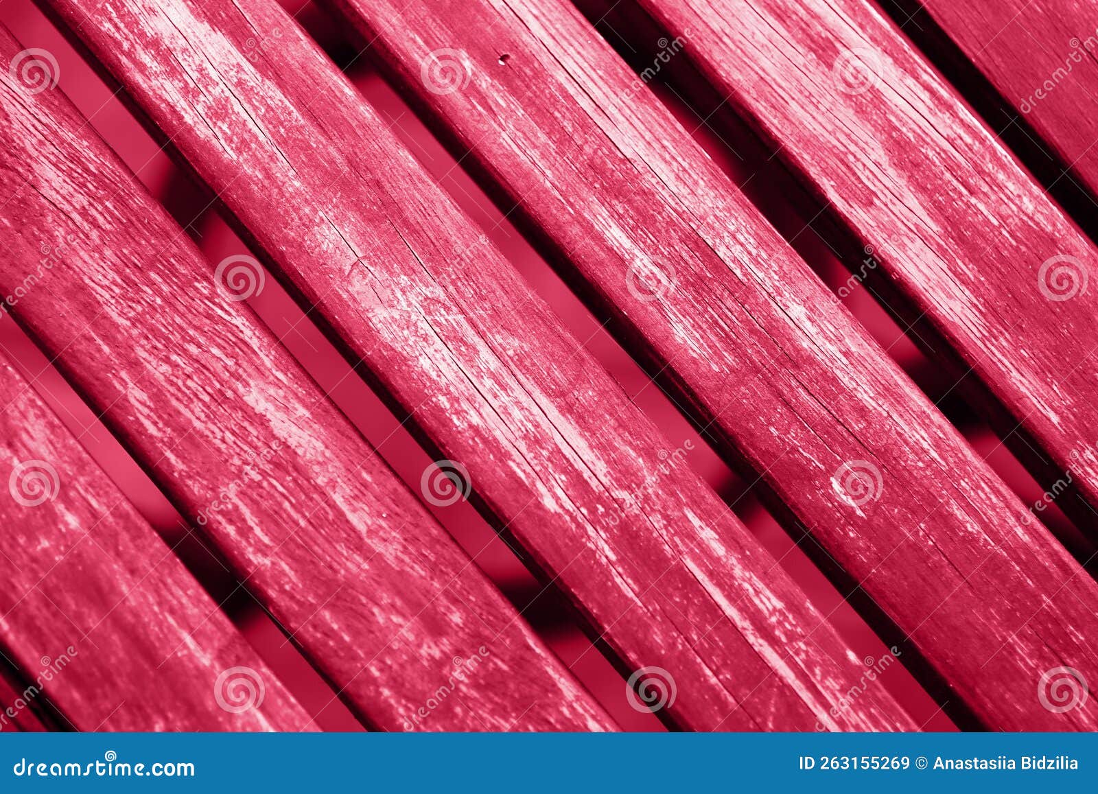 Top View of Colored in Red Wooden Beams Stock Image - Image of ...