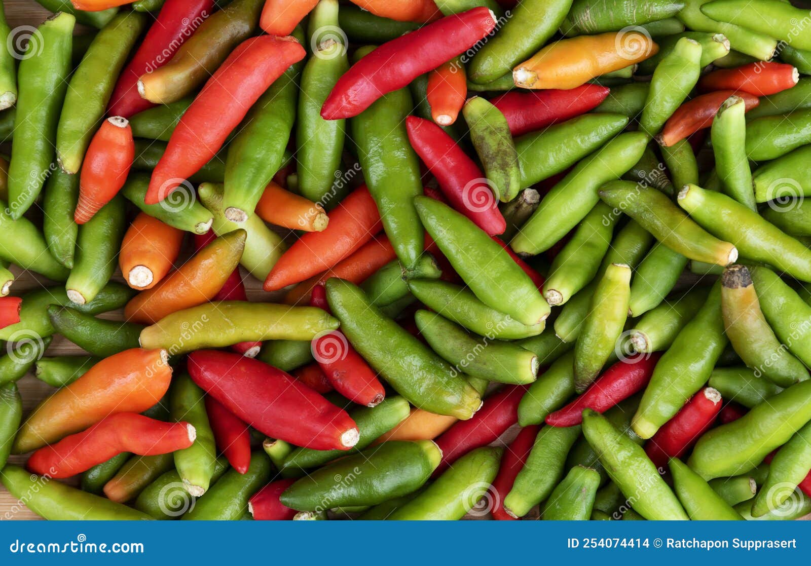 Top View Colorful Bird Chilli Background Stock Photo - Image of asian ...