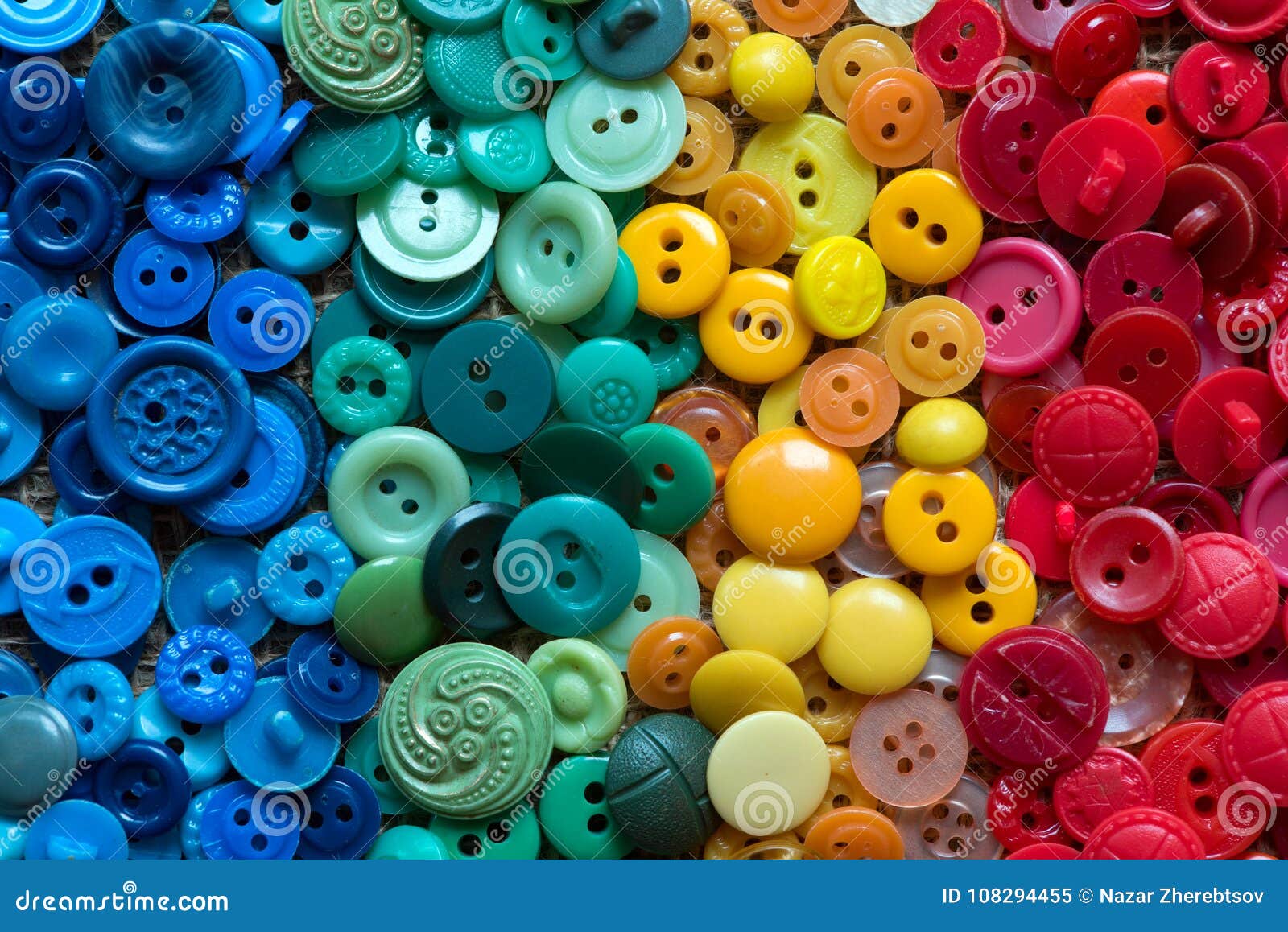 Top View Colorful Button for Background Stock Image - Image of green ...