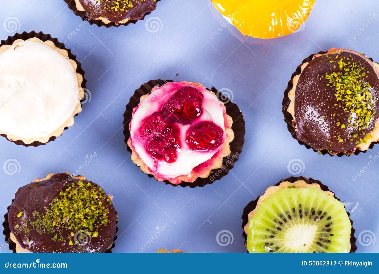Top View Colorful Cakes stock photo. Image of dessert - 50062812