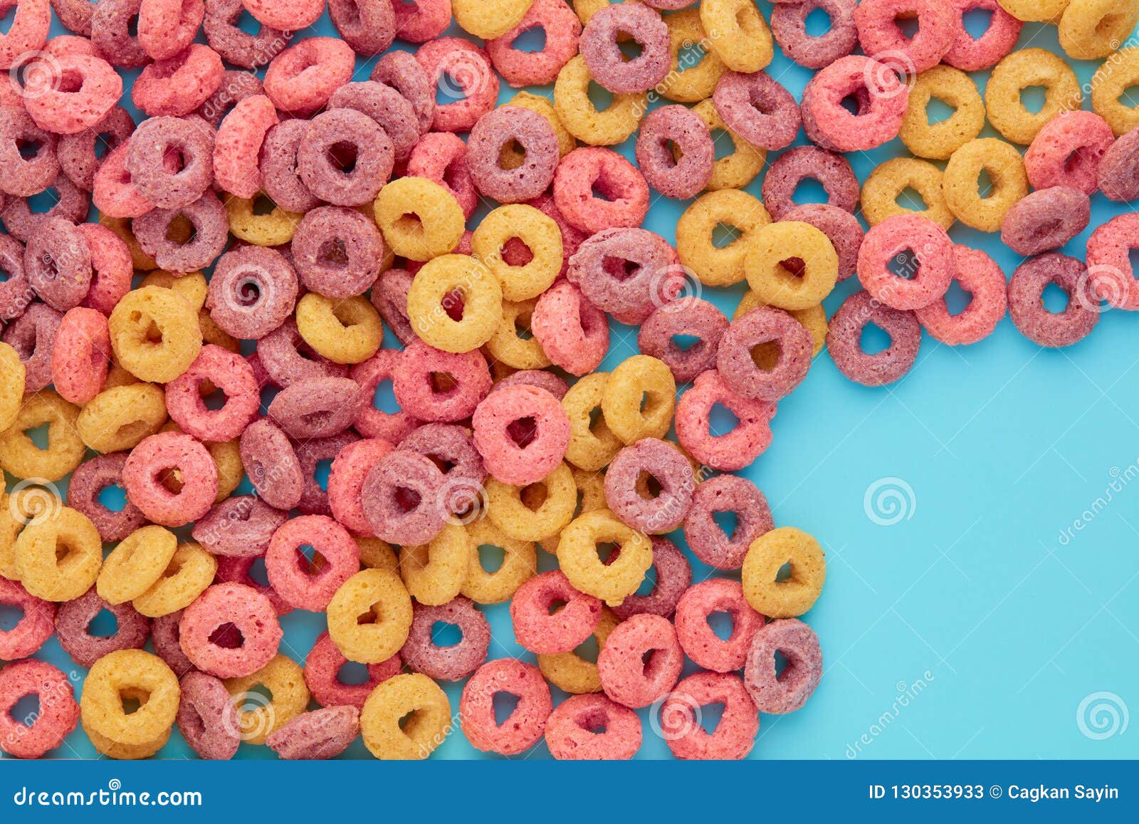 Top View of Colorful Cereal Rings Stock Image - Image of delicious ...