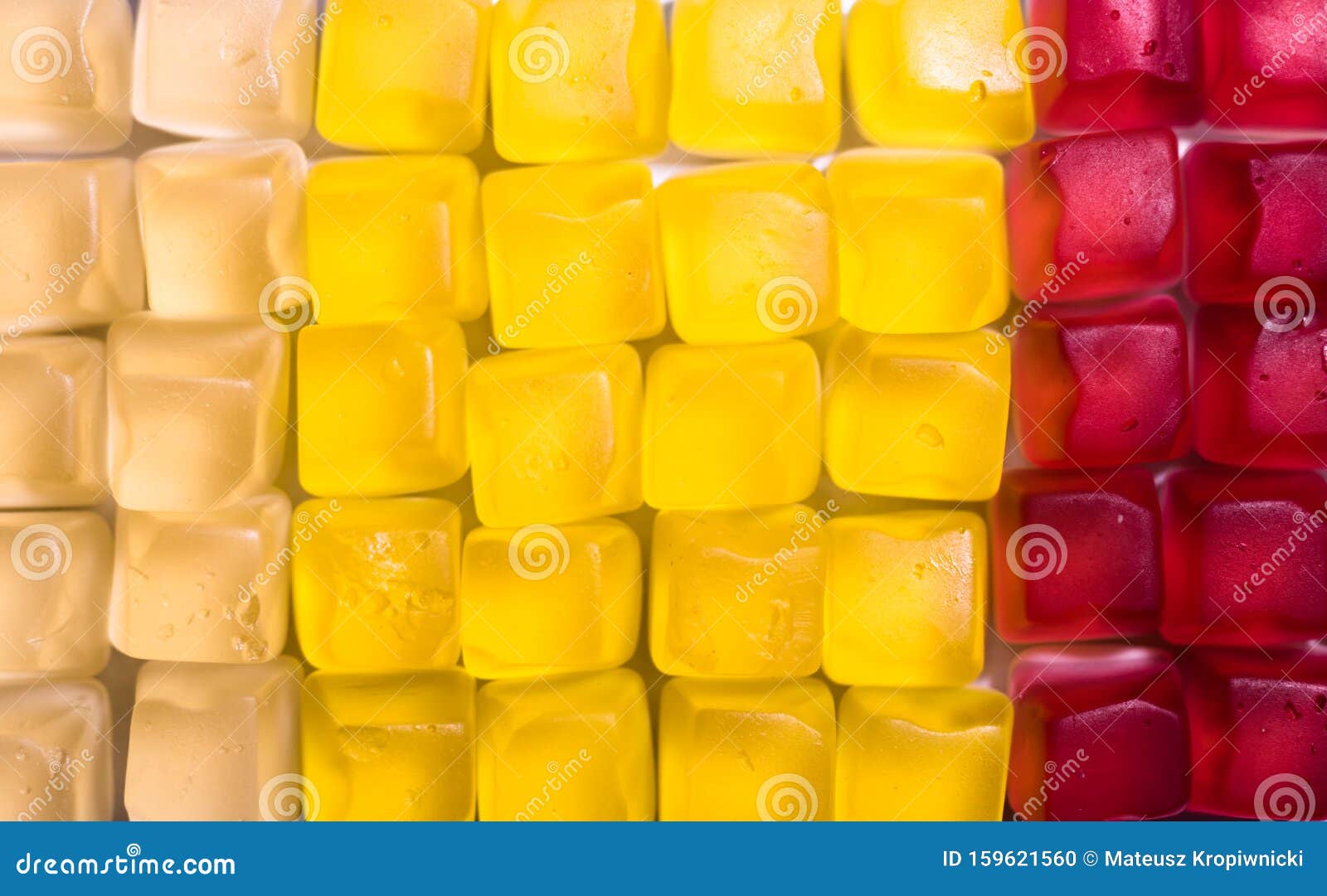 Top View on Colorful Cube Shaped Jelly Candy. Candy Background Stock ...