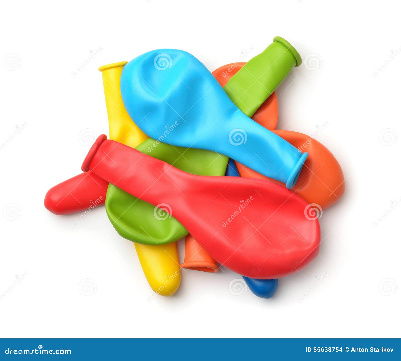 Top View of Colorful Deflated Balloons Stock Photo - Image of latex ...
