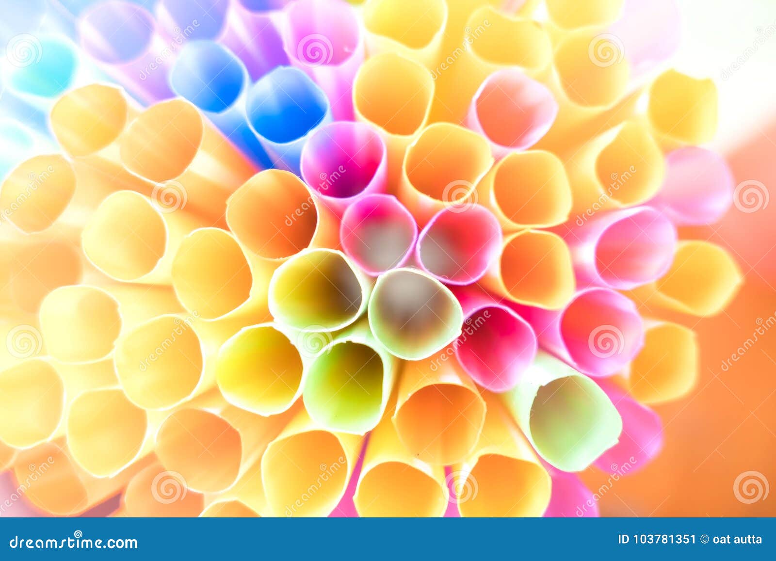 Top View Colorful Drinking Straws Light Surface, Texture for Background ...