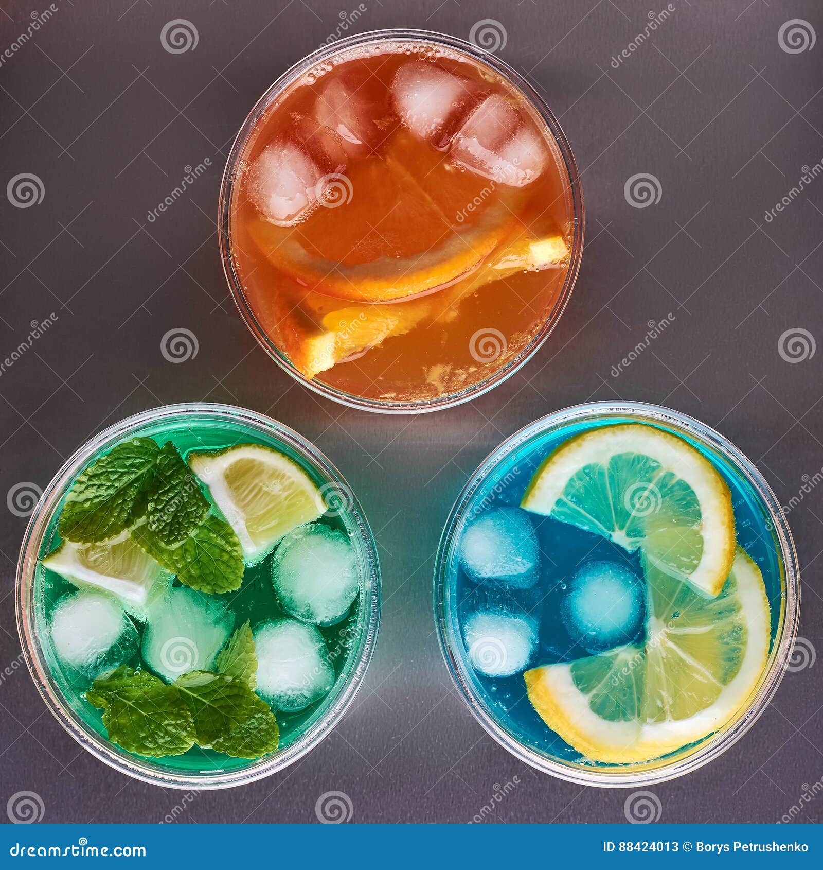 Top View of Colorful Drinks. Stock Image - Image of beauty, bright ...