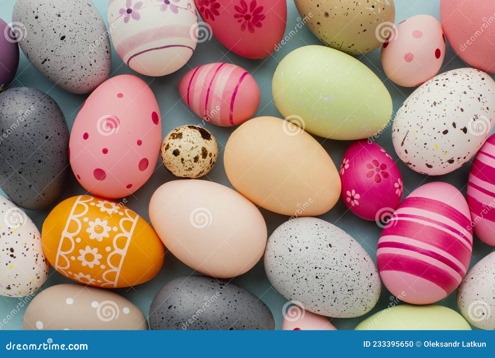 Top View Colorful Easter Eggs. High Quality Photo Stock Photo - Image ...