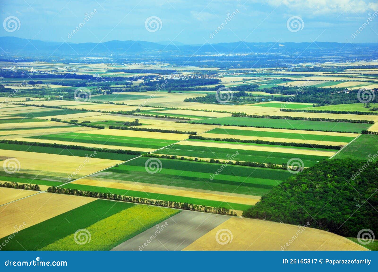 Top View of the Colorful Fields Stock Image - Image of city ...
