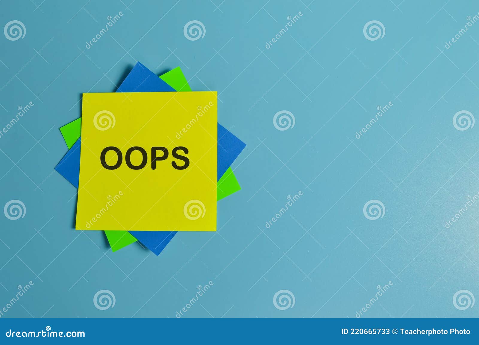 Top View of Colorful Paper Notes Written with OOPS Stands for Object ...