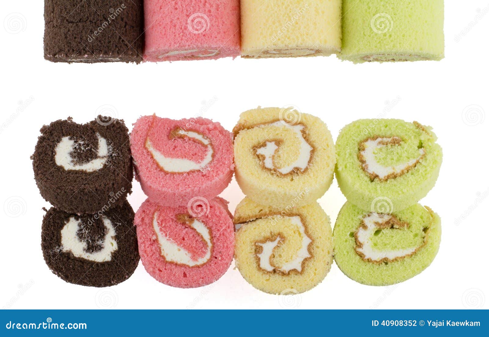 Slice Roll Pandan Flavored Cake Royalty-Free Stock Photo ...
