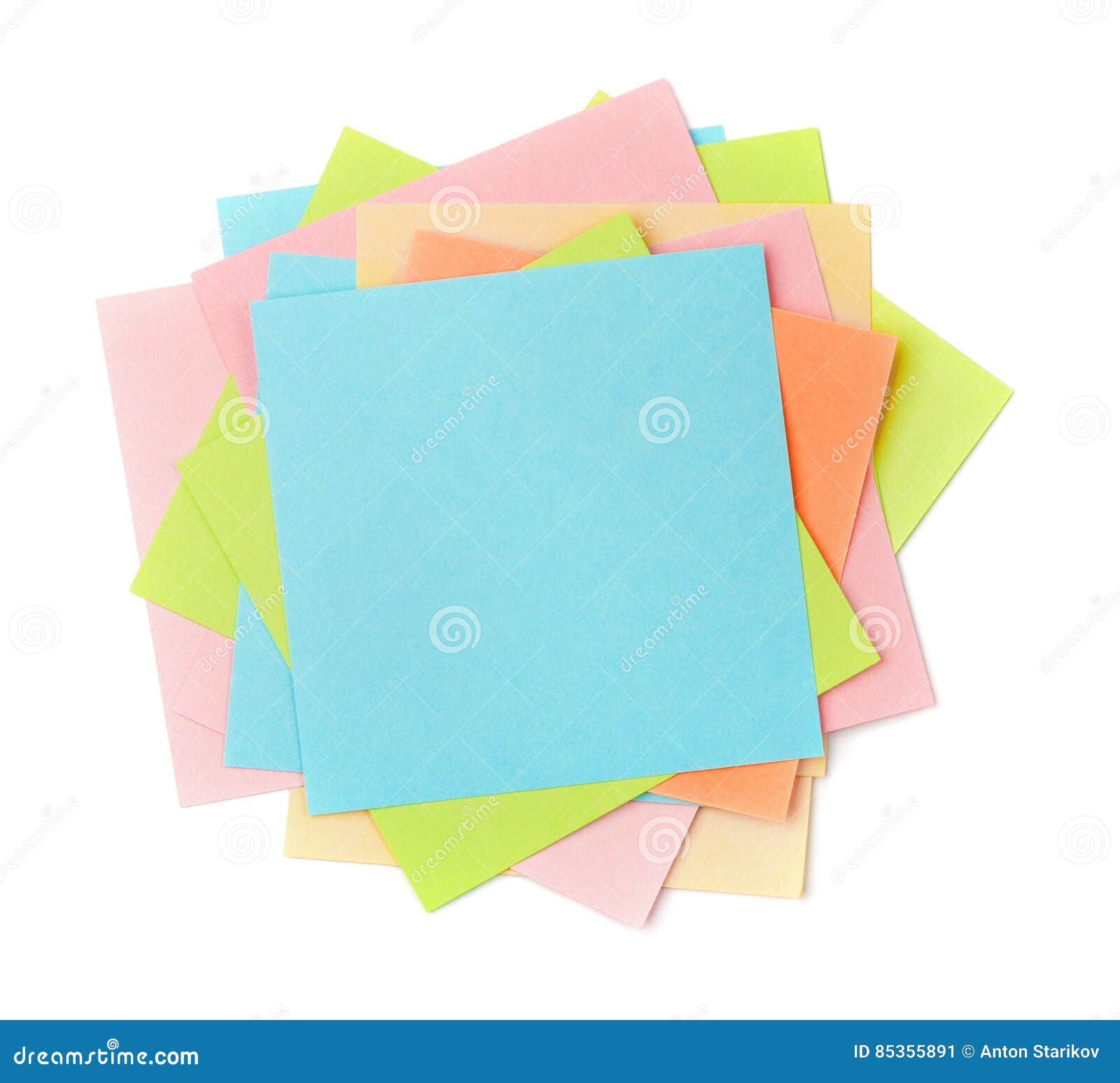 Top View of Colorful Sticky Note Papers Stock Image - Image of bulletin ...