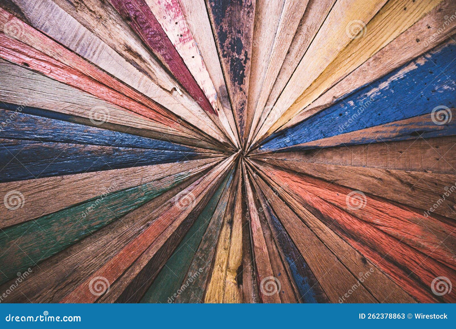 Top View of Colorful Triangular Pieces of Wood Forming a Surface Stock ...