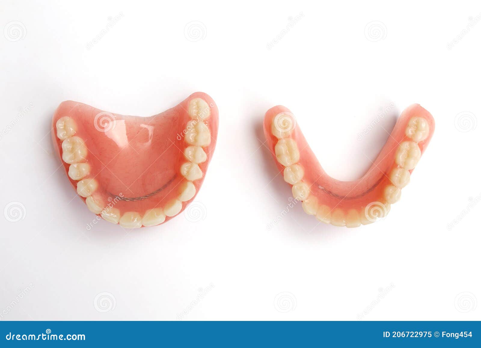 Top View of Complete Denture on White Background Stock Image - Image of ...
