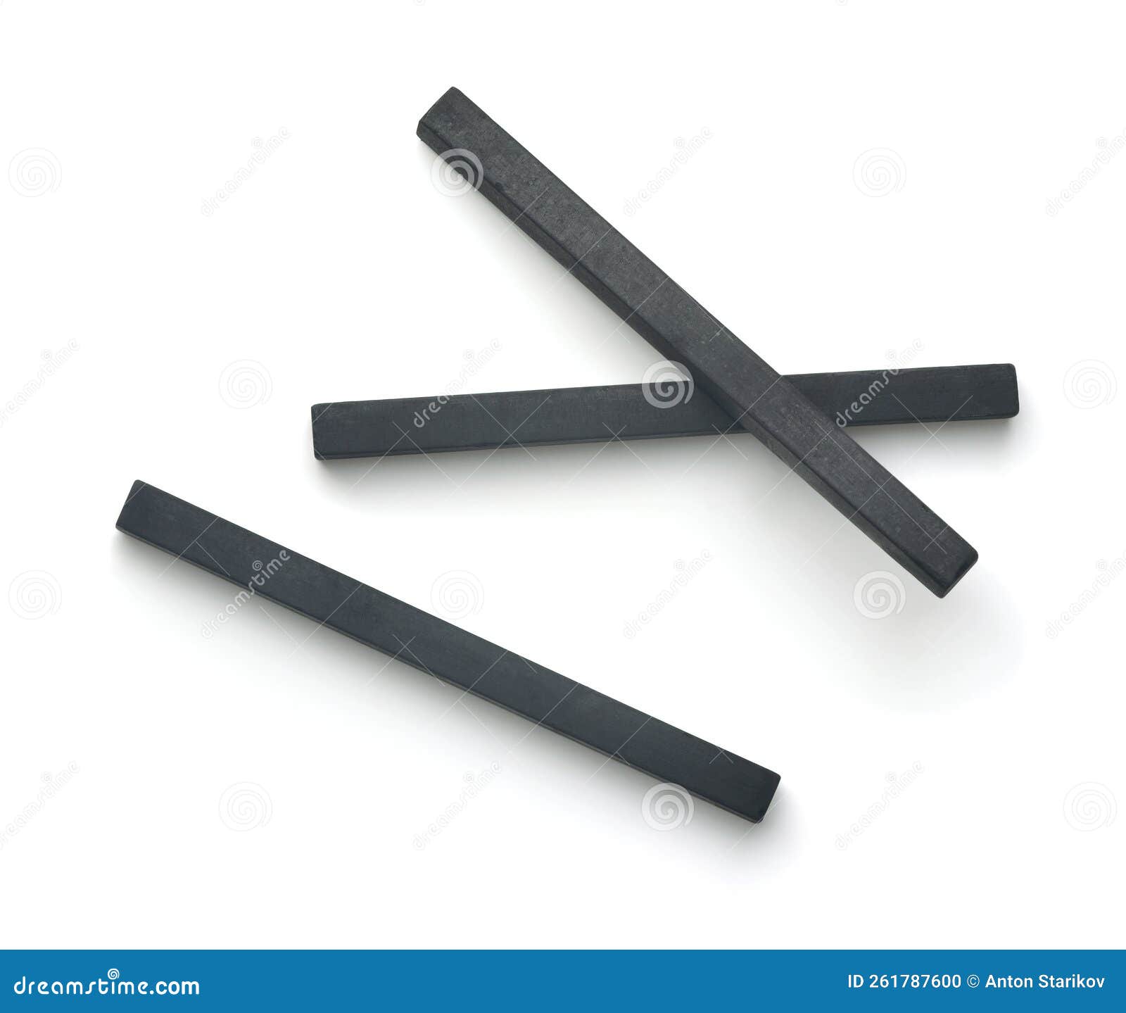Top View of Compressed Charcoal Drawing Sticks Stock Photo - Image of ...