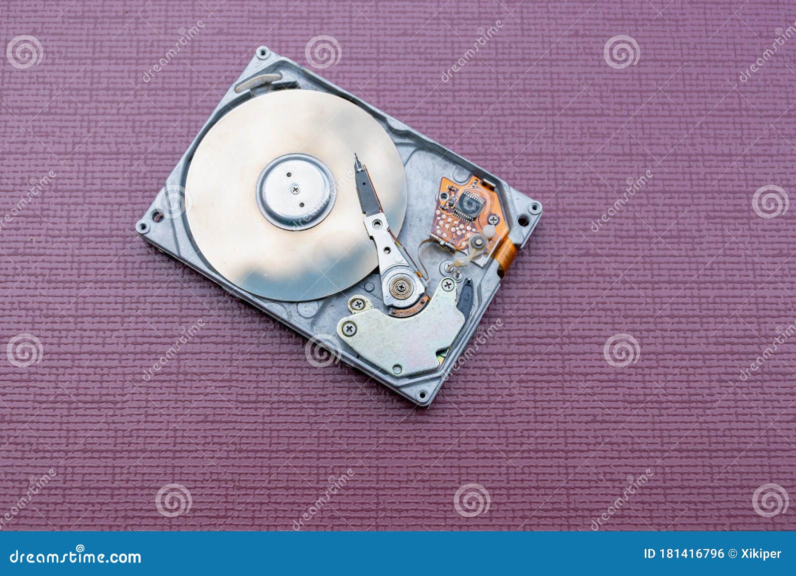 From the Top View Computer Harddisk Drive Stock Photo - Image of ...