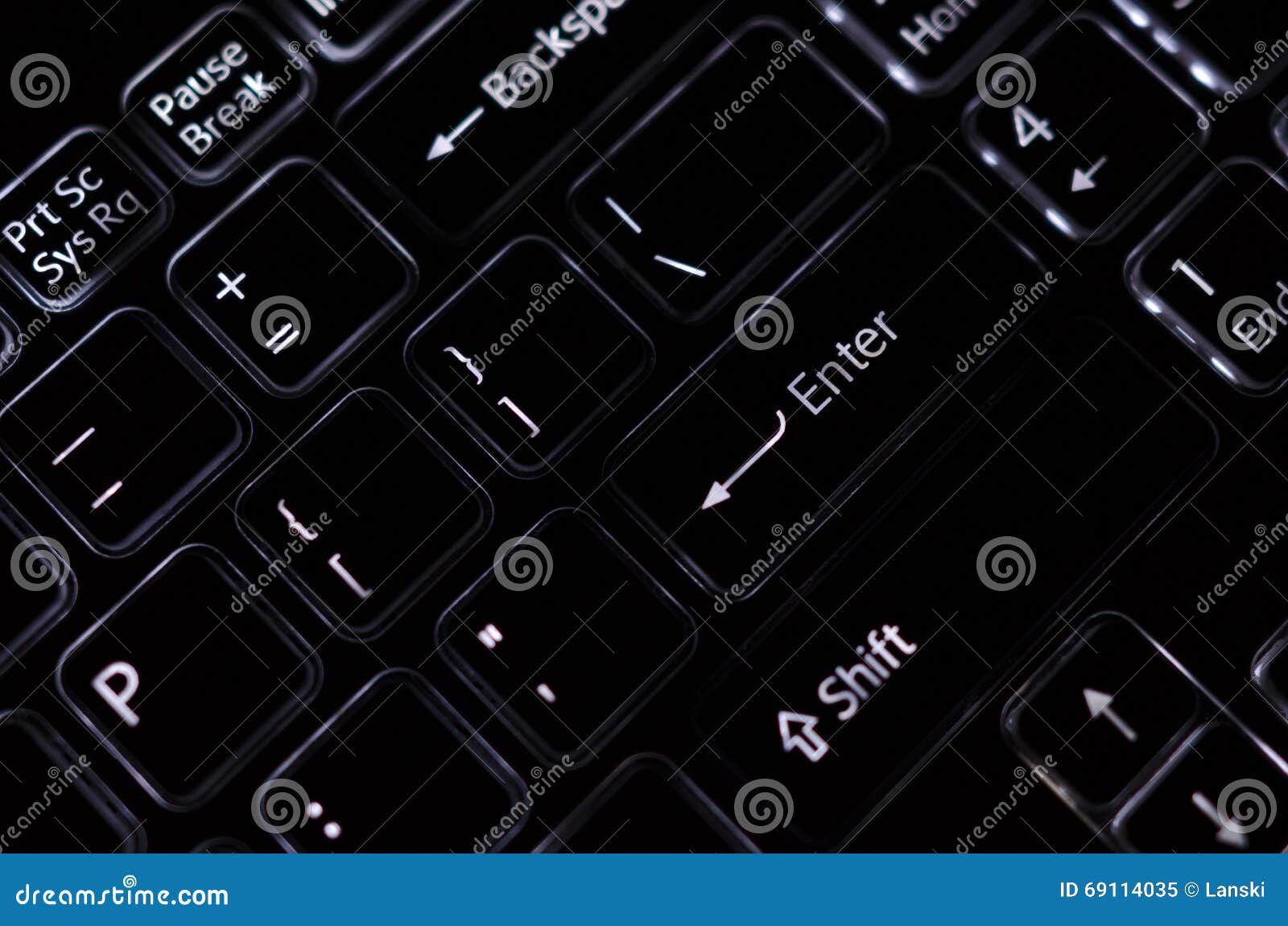 Top View on Computer Keyboard Stock Image - Image of white, technology ...