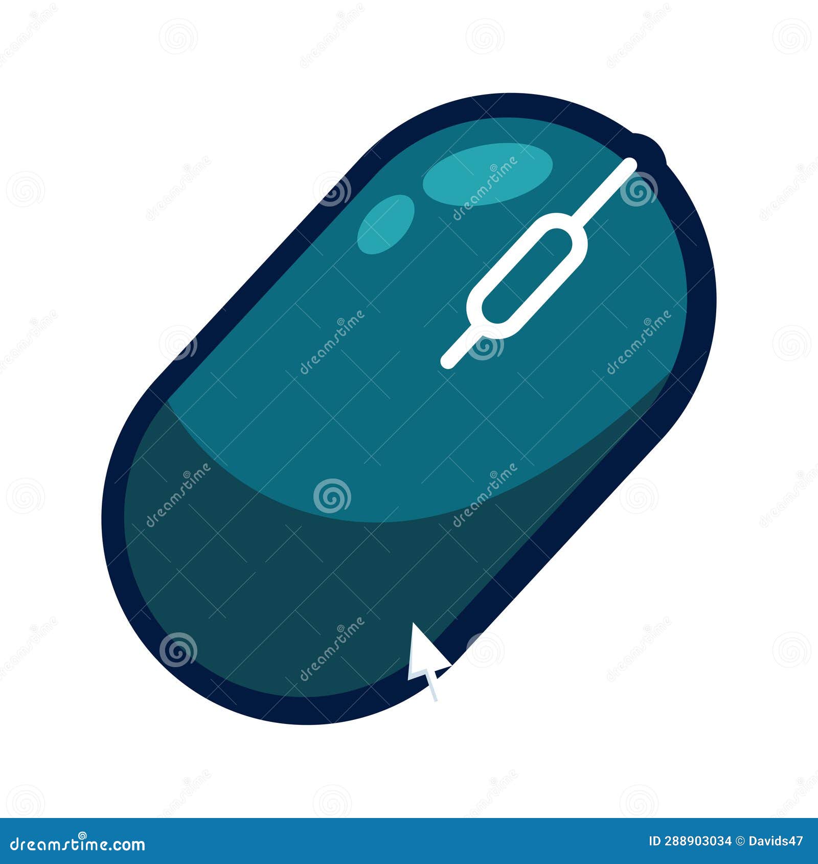 Top View of a Computer Mouse Icon Vector Stock Vector - Illustration of ...