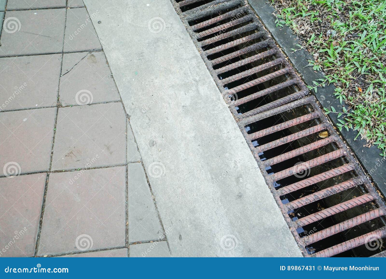 Top View of Concrete Walkway Stock Image - Image of steel, pathway ...