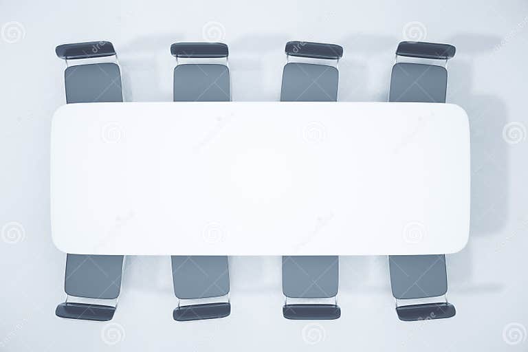 Top view on conference stock illustration. Illustration of render ...