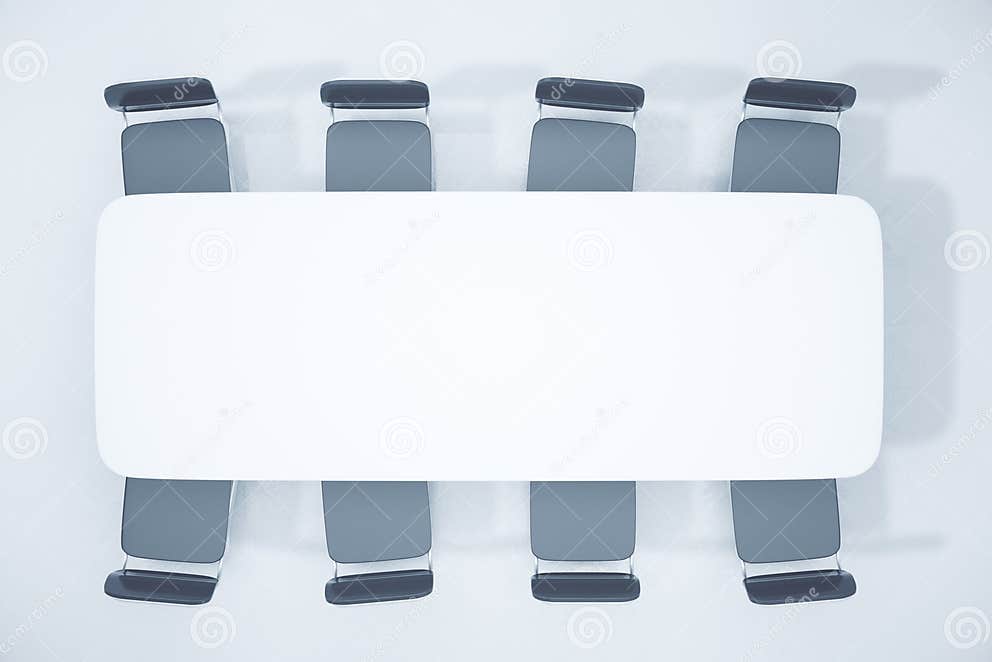 Top view on conference stock illustration. Illustration of render ...