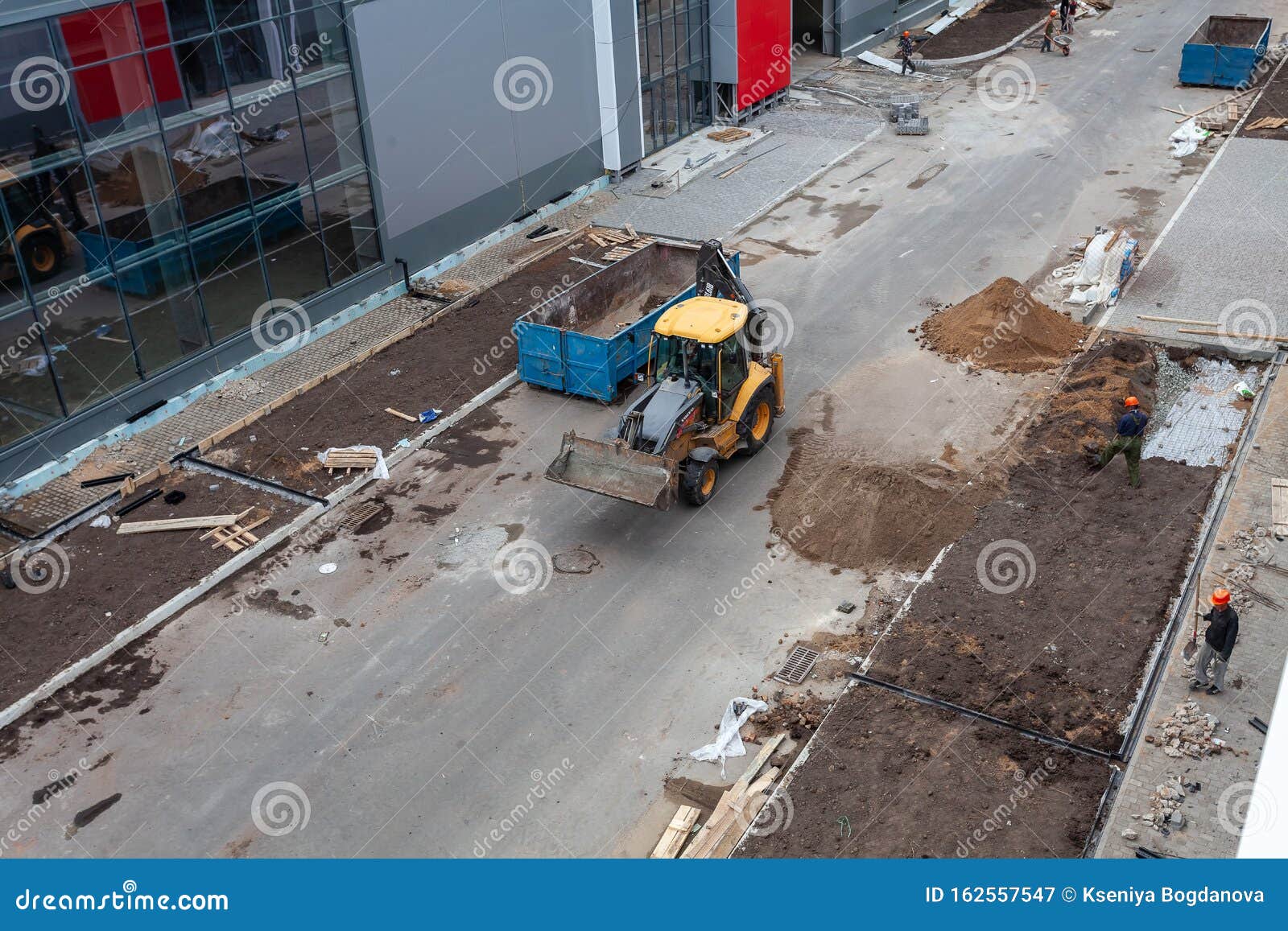 Top View of the Construction Site Stock Image - Image of work ...