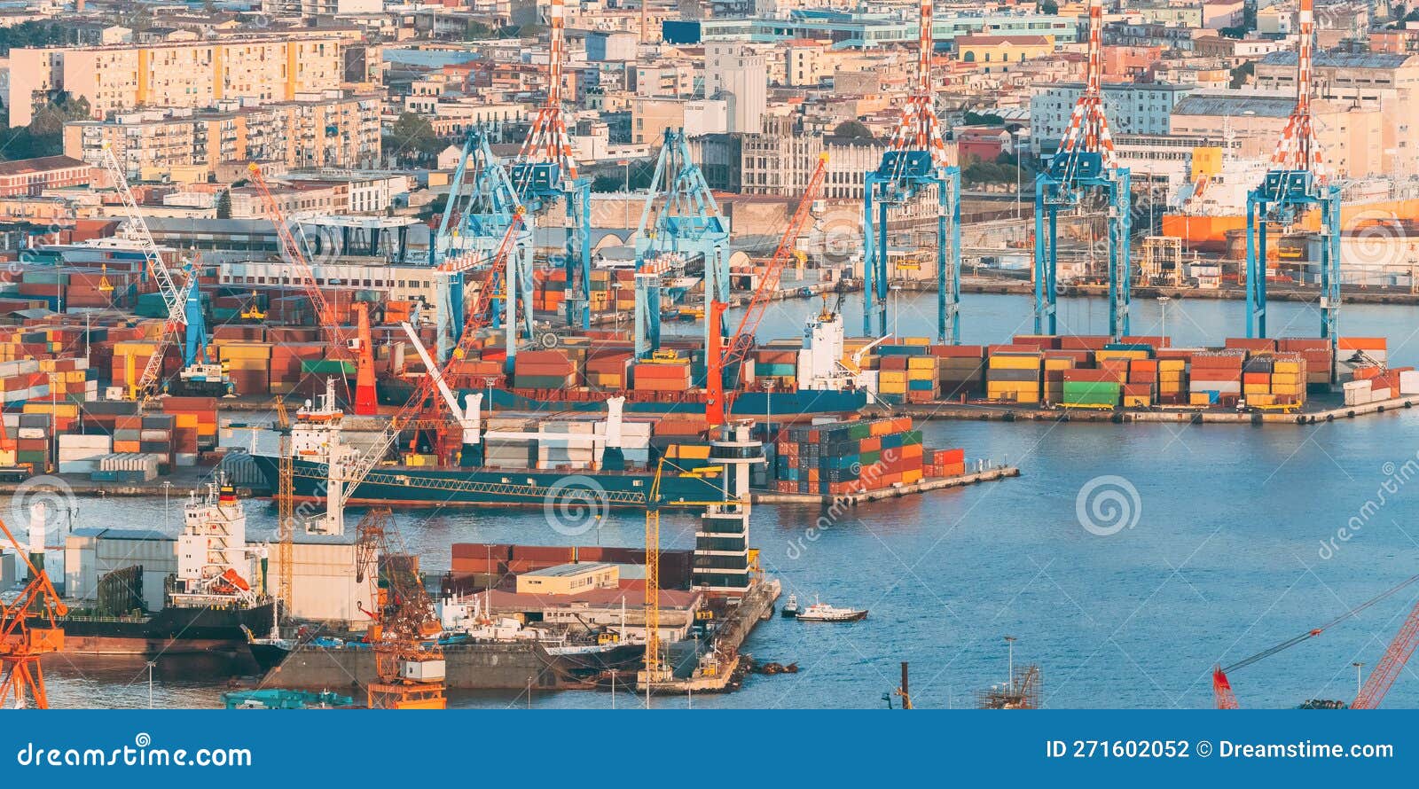 Top View of Container Terminal in Port. Elevated View Stock Photo ... Top View of Container Terminal in Port. Elevated View Stock Photo ...