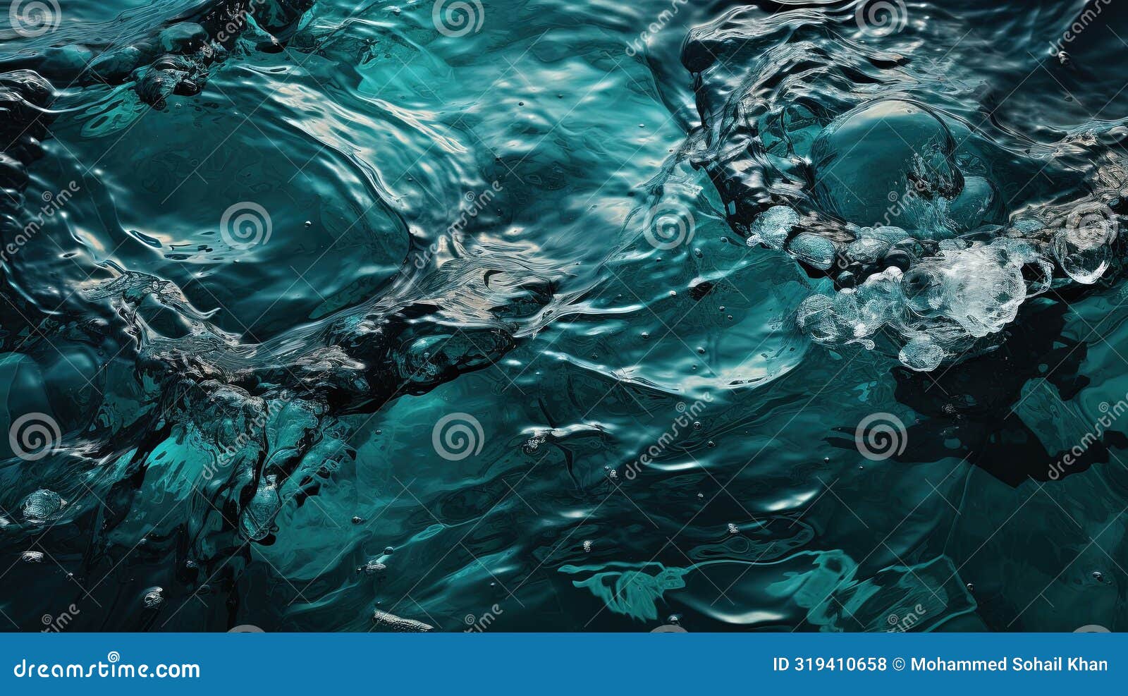 Top View of Contemporary Wavy Water Surface Close Up Background Stock ...