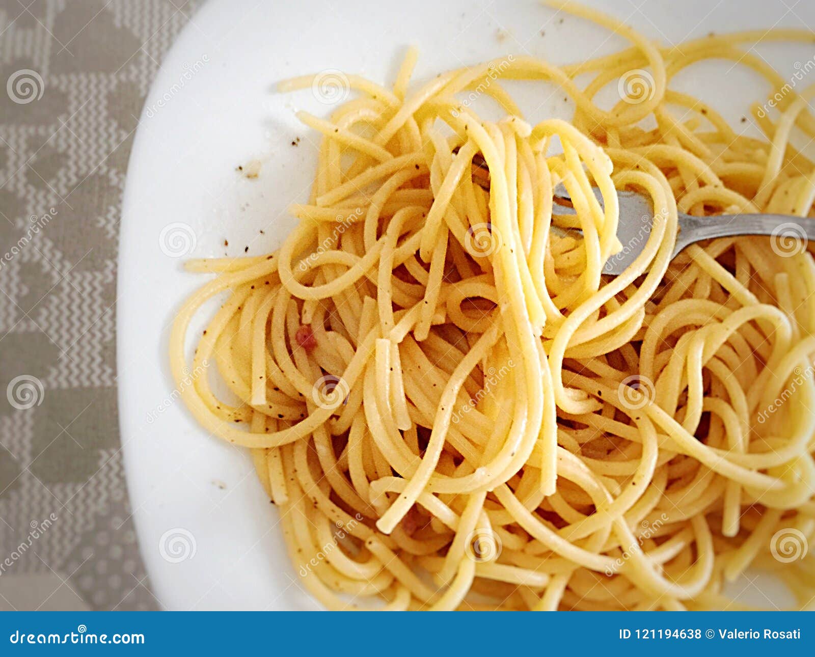 Top View of Cooked Spaghetti Stock Photo - Image of cuisine, background ...