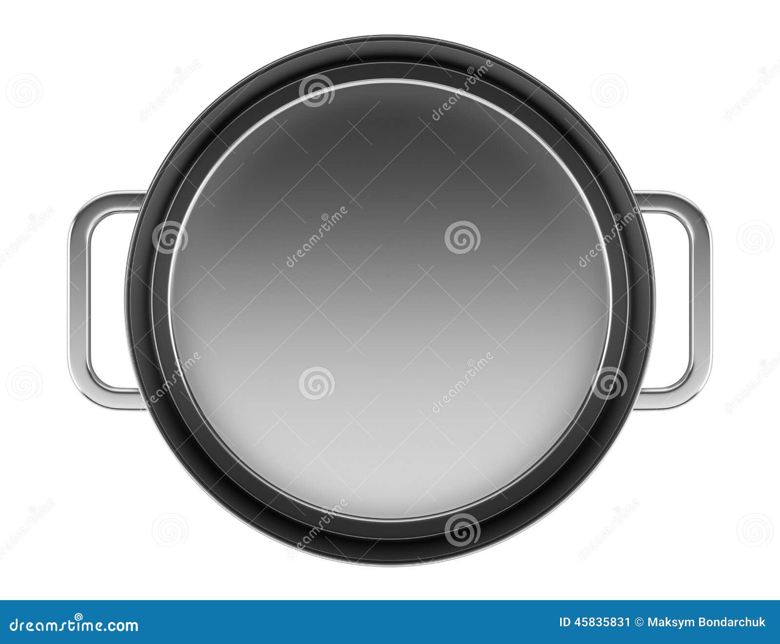 Top View of Cooking Pan Isolated on White Stock Illustration ...