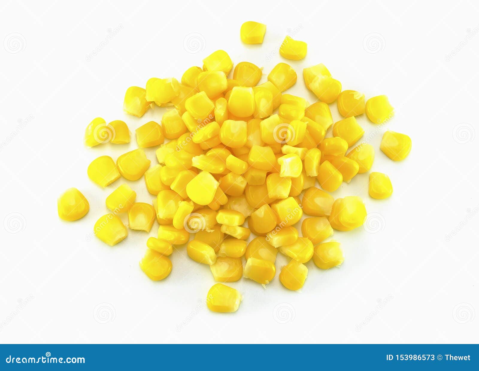 Top View Corn Seed on White Background Stock Image - Image of food ...