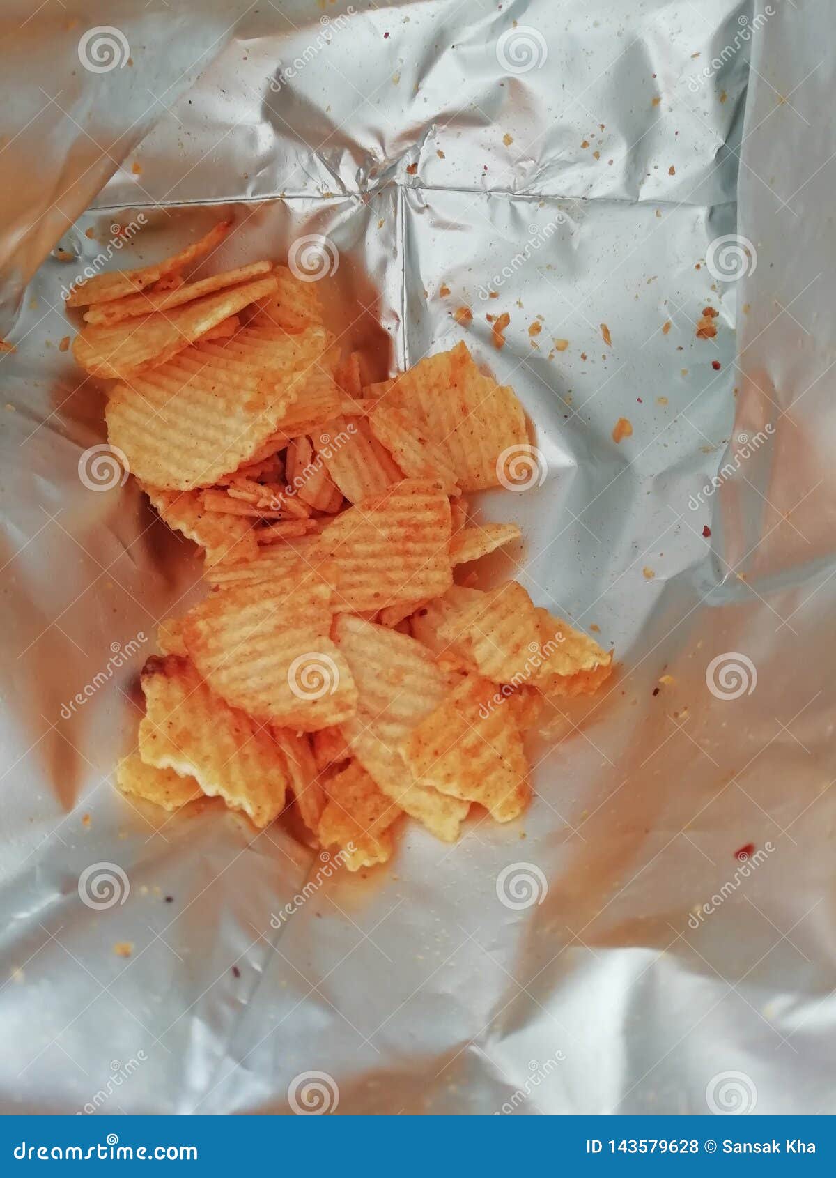 Chips are in Snack Wrapper. Stock Photo - Image of pack, closeup: 143579628