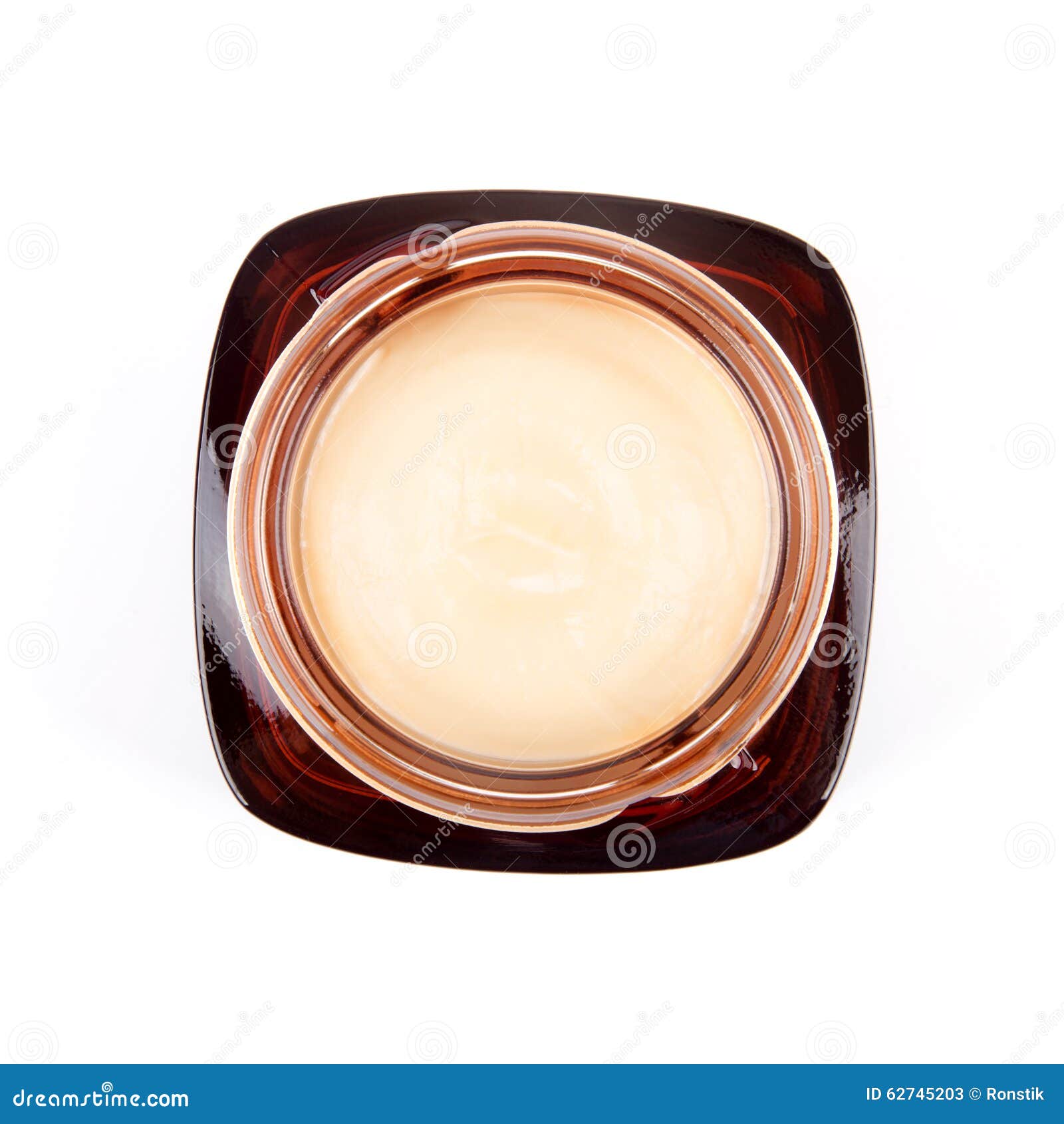 Top View of Cosmetic Cream Jar Isolated on White Stock Image - Image of ...