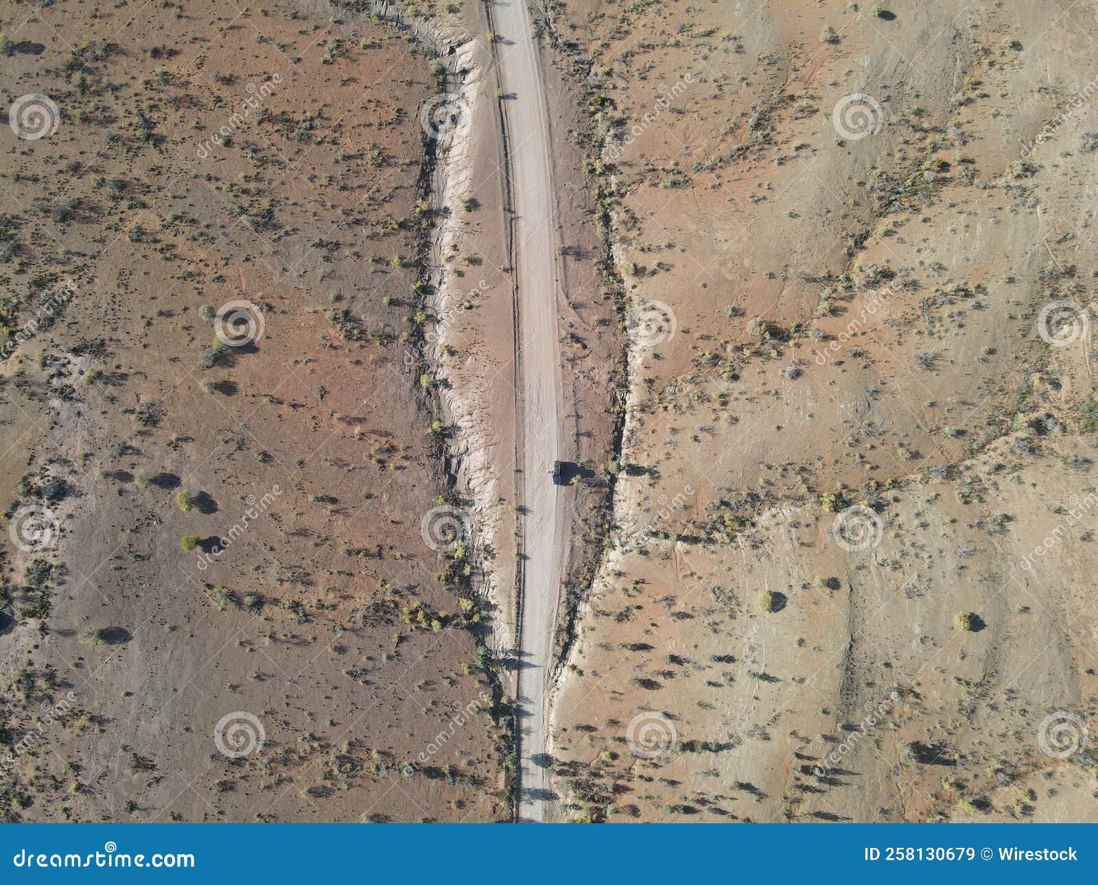 Top View of a Countryside Highway Road in the Dry Fields on a Sunny Day ...
