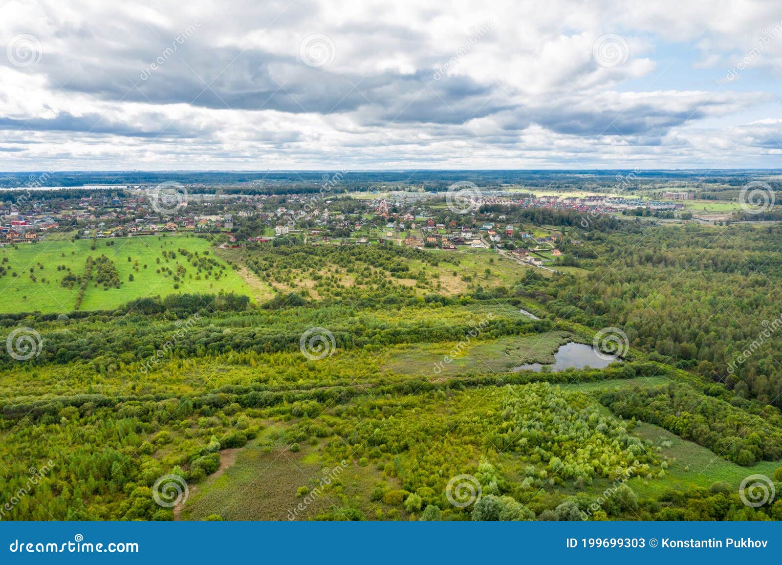 Top view of a village stock image. Image of house, building - 199699303