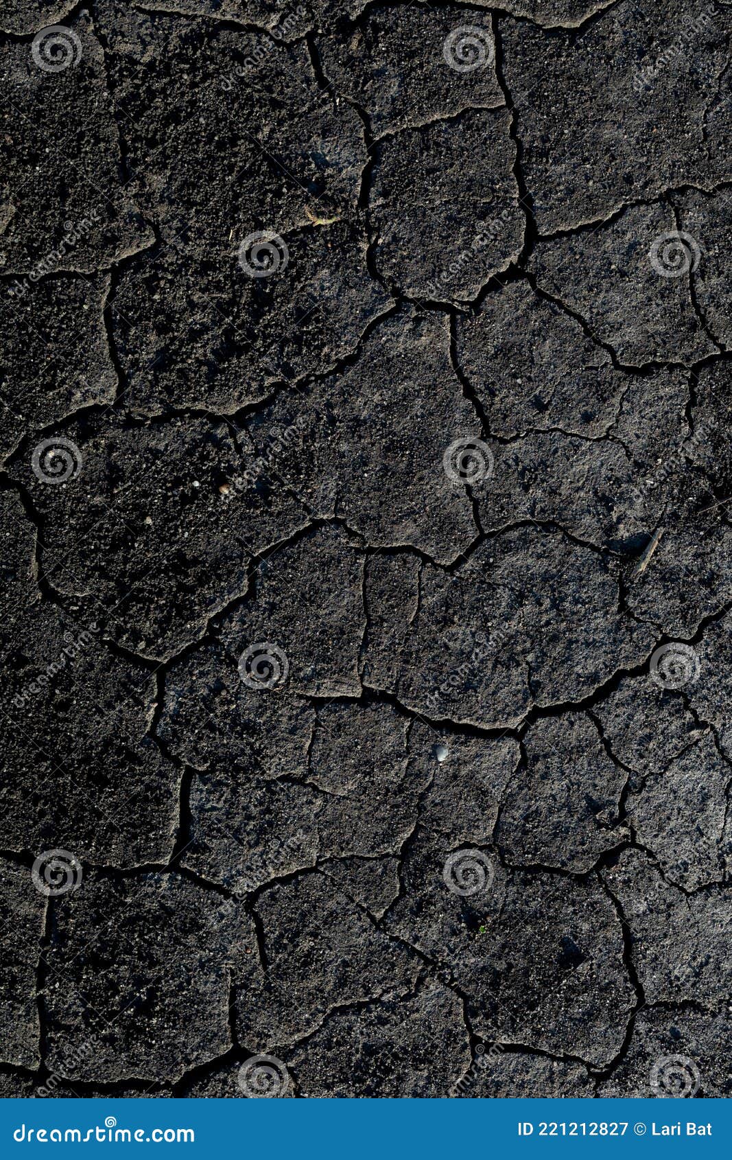 Top View of Cracked Black Dry Ground, Natural Background Stock Image ...
