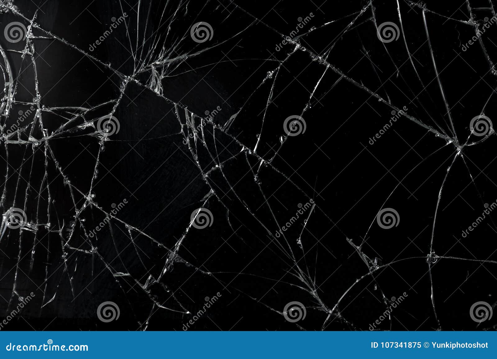 Top View Cracked Broken Mobile Screen Glass Texture Background. Royalty ...
