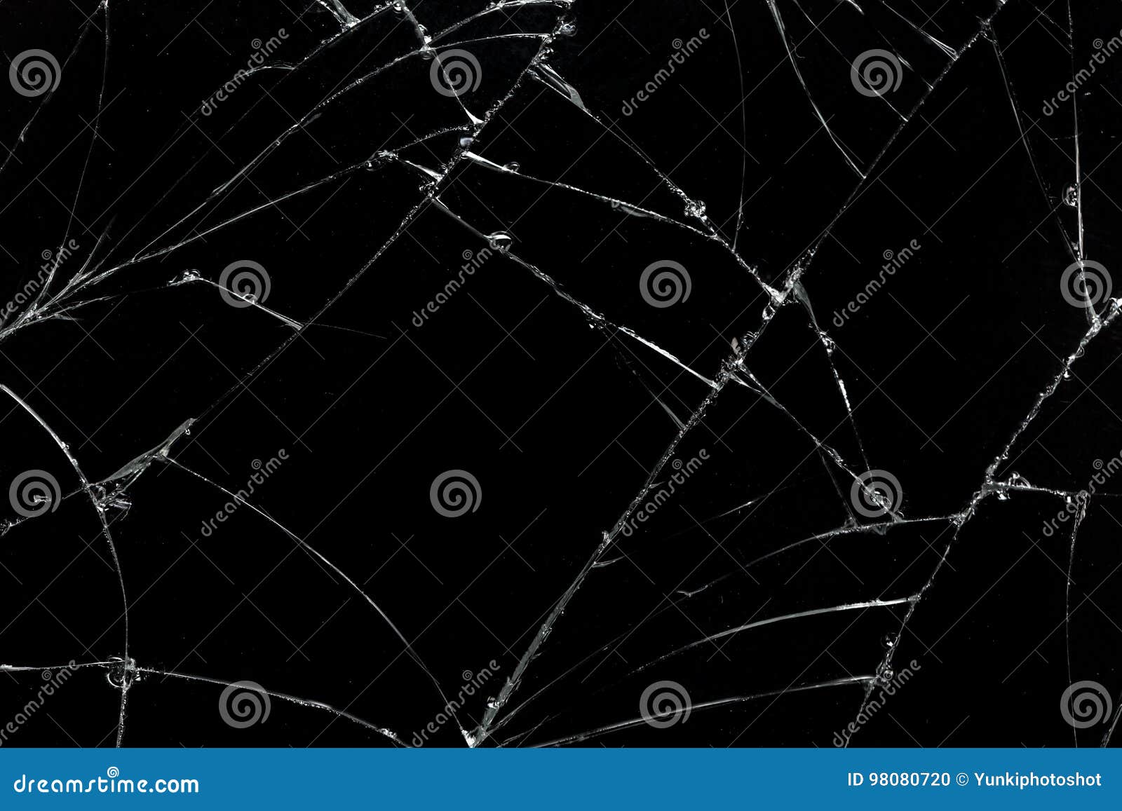 Top View Cracked Broken Mobile Screen Glass Texture Background. Stock ...