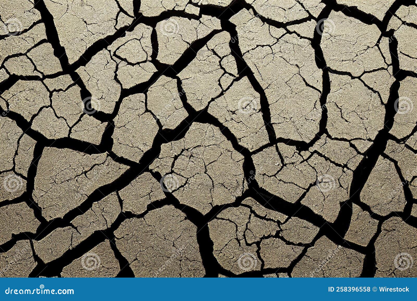 Top View of a Cracked Sandy Ground of a Desert Stock Photo - Image of ...