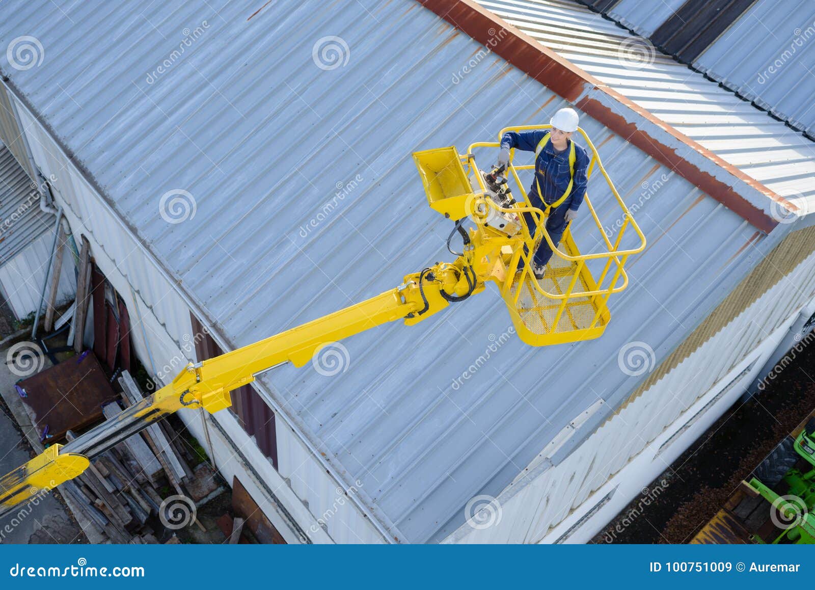 Top View Crane Operator Working Stock Image - Image of craine, cabin ...