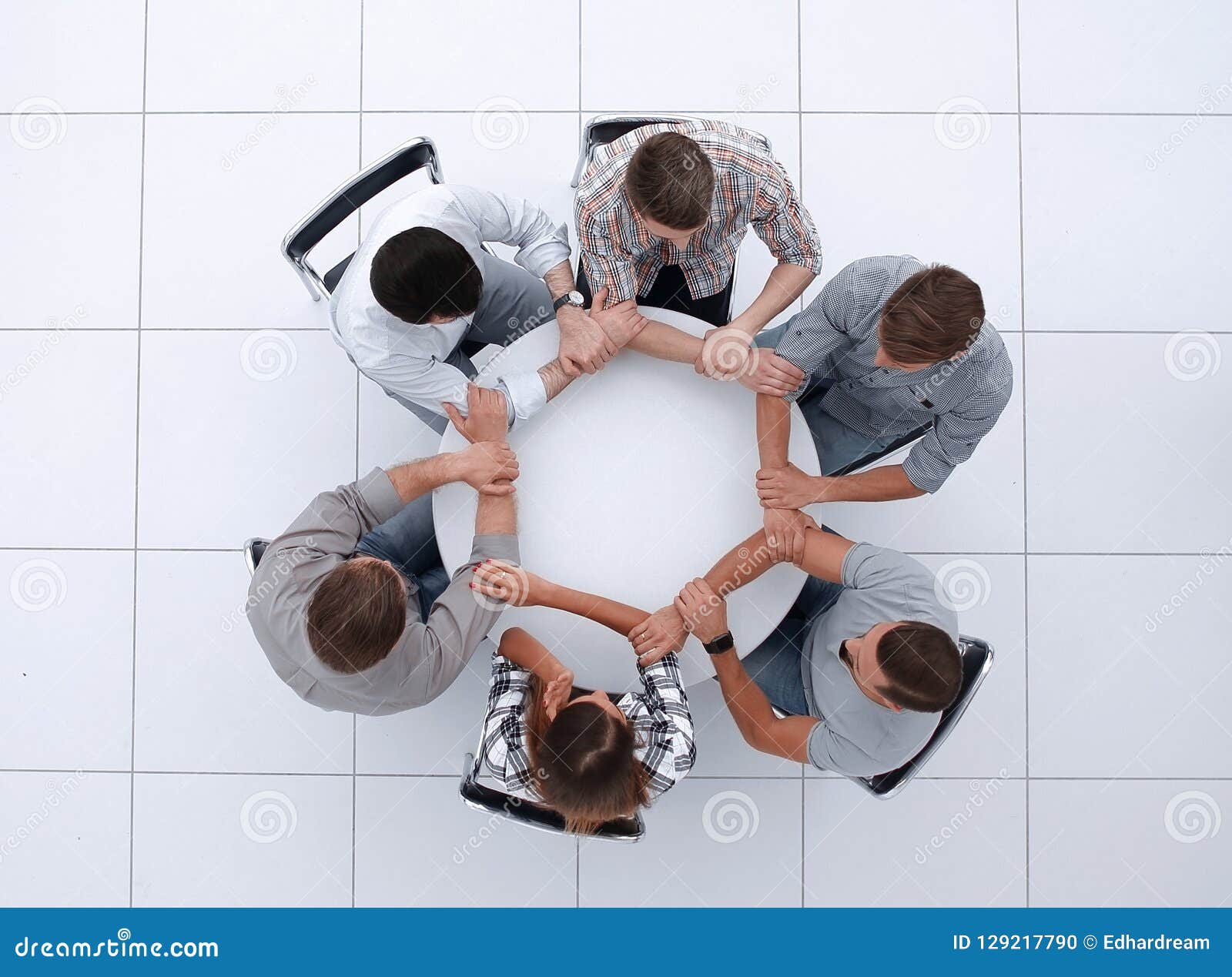 Top View.creative Team Showing Their Unity Stock Photo - Image of ...