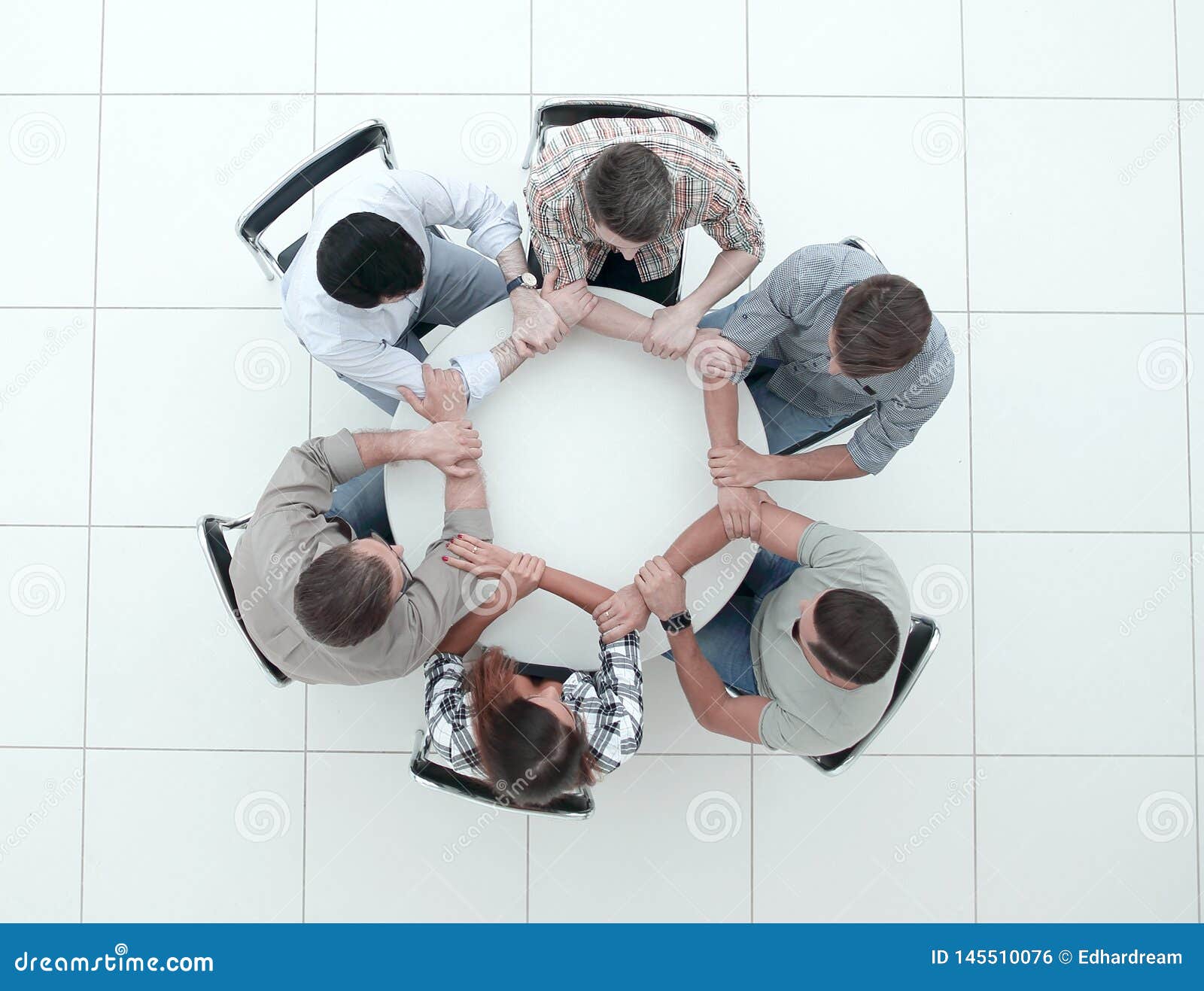 Top View.creative Team Showing Their Unity Stock Photo - Image of ...