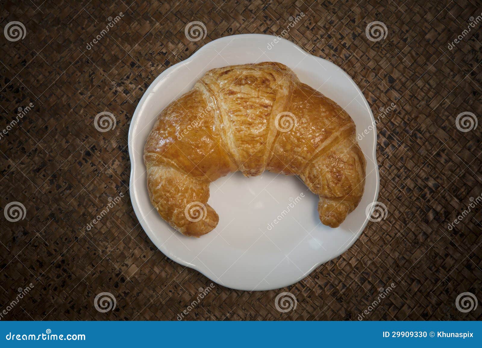 Top view of croissant stock photo. Image of dessert, serve - 29909330