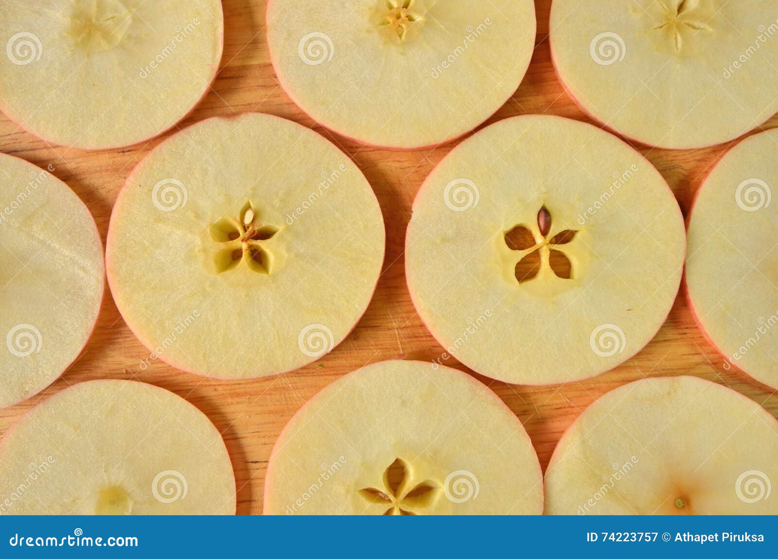 Top View of Cross Section Apples Stock Image - Image of star, fruit ...