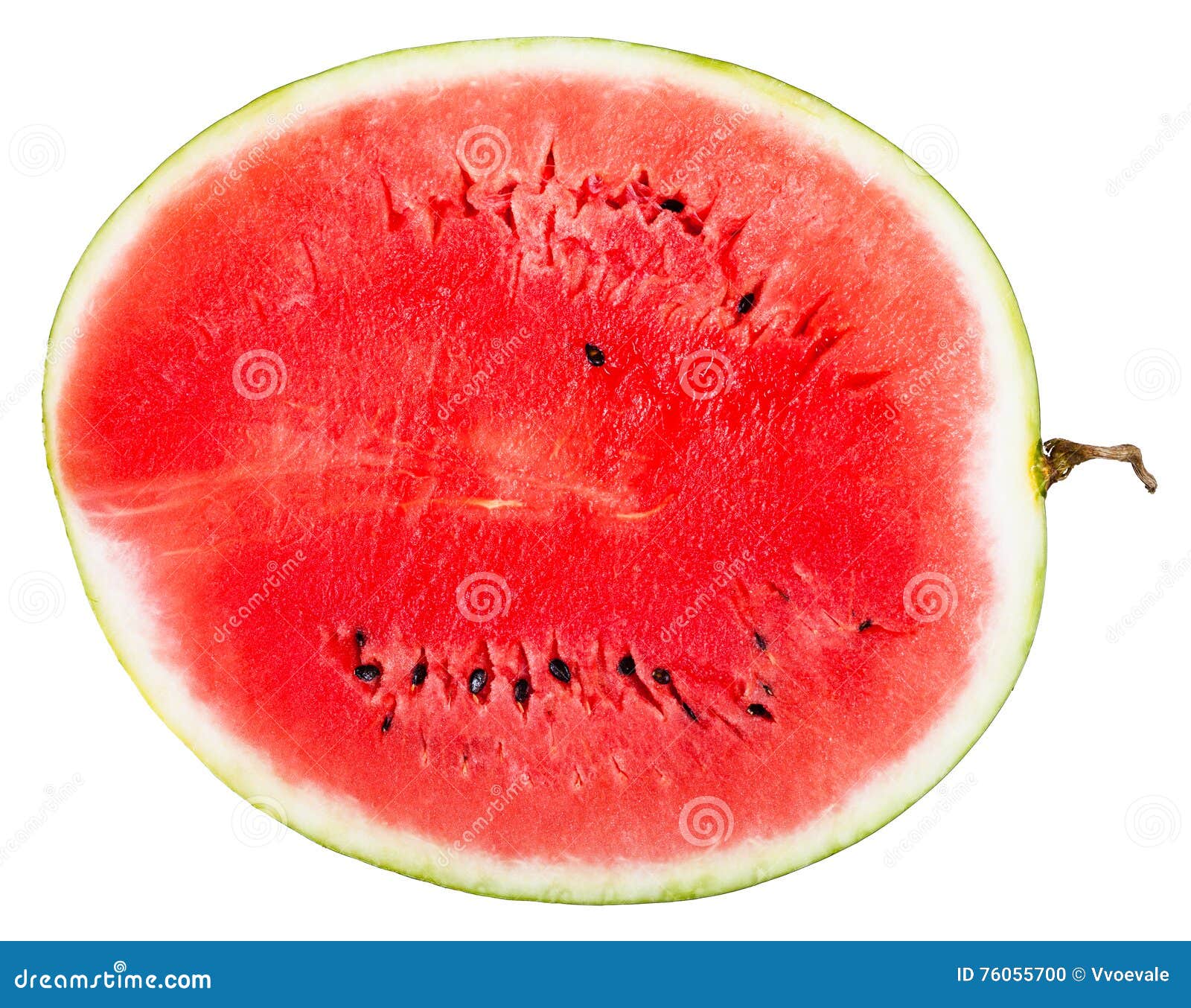 Top View of Cross Section of Ripe Watermelon Stock Photo - Image of ...